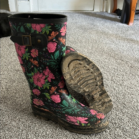 Blue Mountain | Shoes | Floral Womens Rain Boots | Poshmark